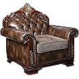 Amazon.com: Homelegance Croydon Traditional Two-Tone Arm Chair, Brown ...
