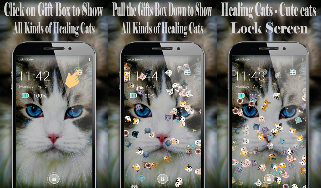 Healing Cats - Cute cats - Lock Screen:Amazon.de:Appstore for Android