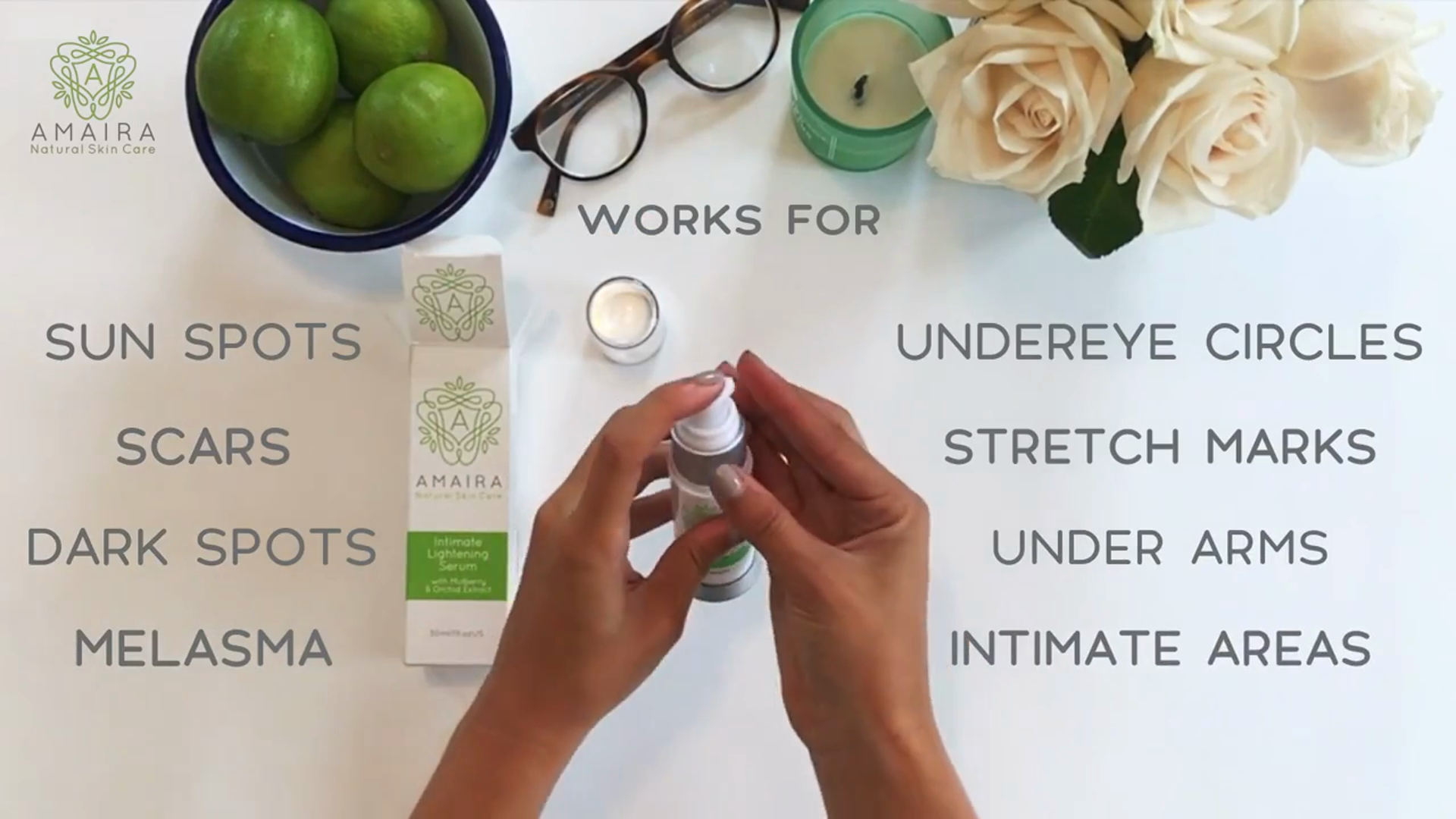 Watch Amaira Intimate Bleach Cream Lightening Serum Unboxing on Amazon Live