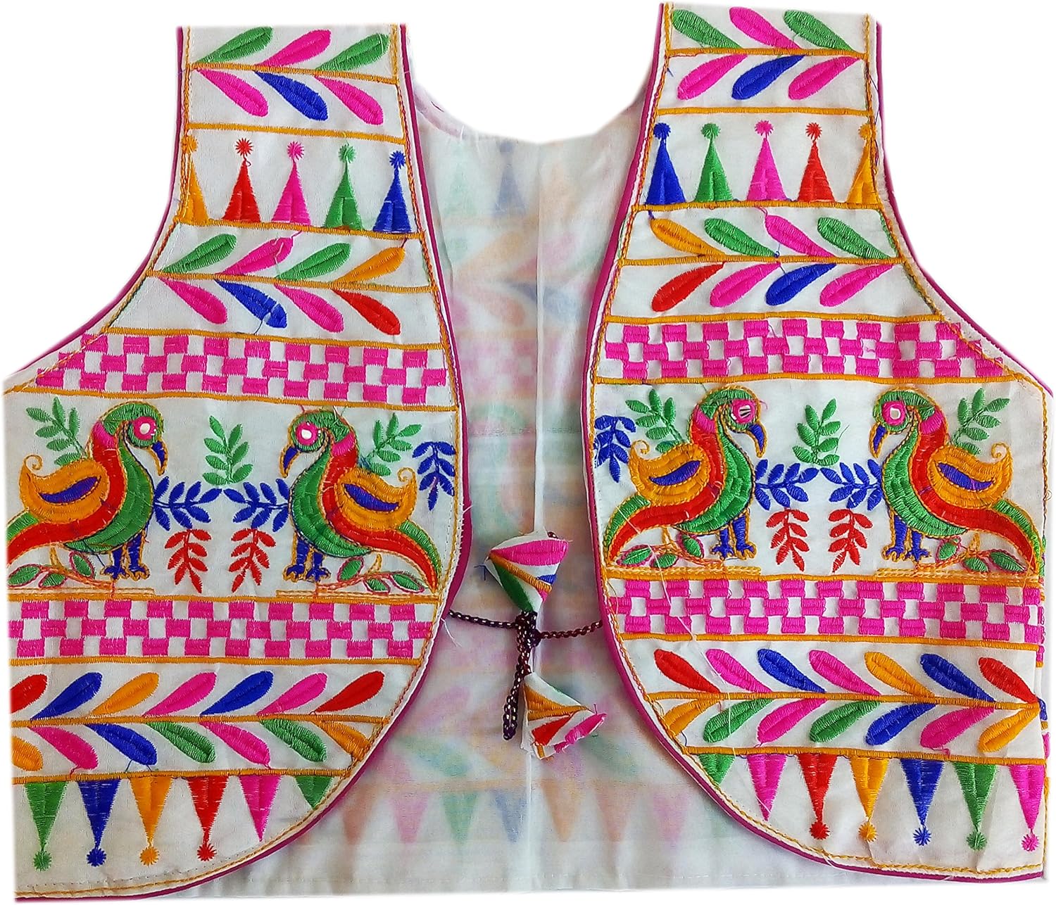 Amazon.com: Gujarati Hand Work Koti - Cotton Readymade Jacket ...