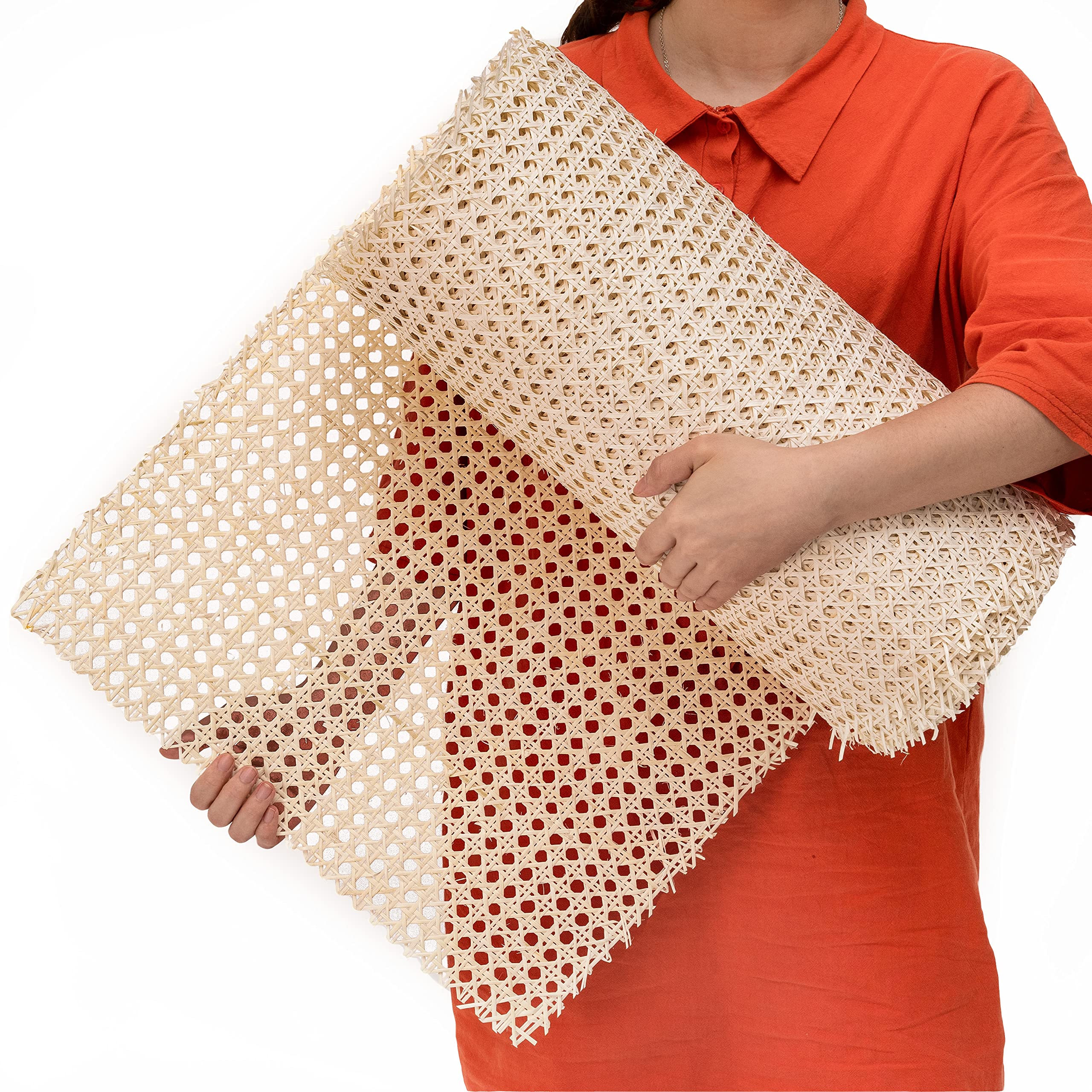 18" Width Rattan Cane Webbing Rattan Cane Webbing Roll 7 Feet Hexagon ...