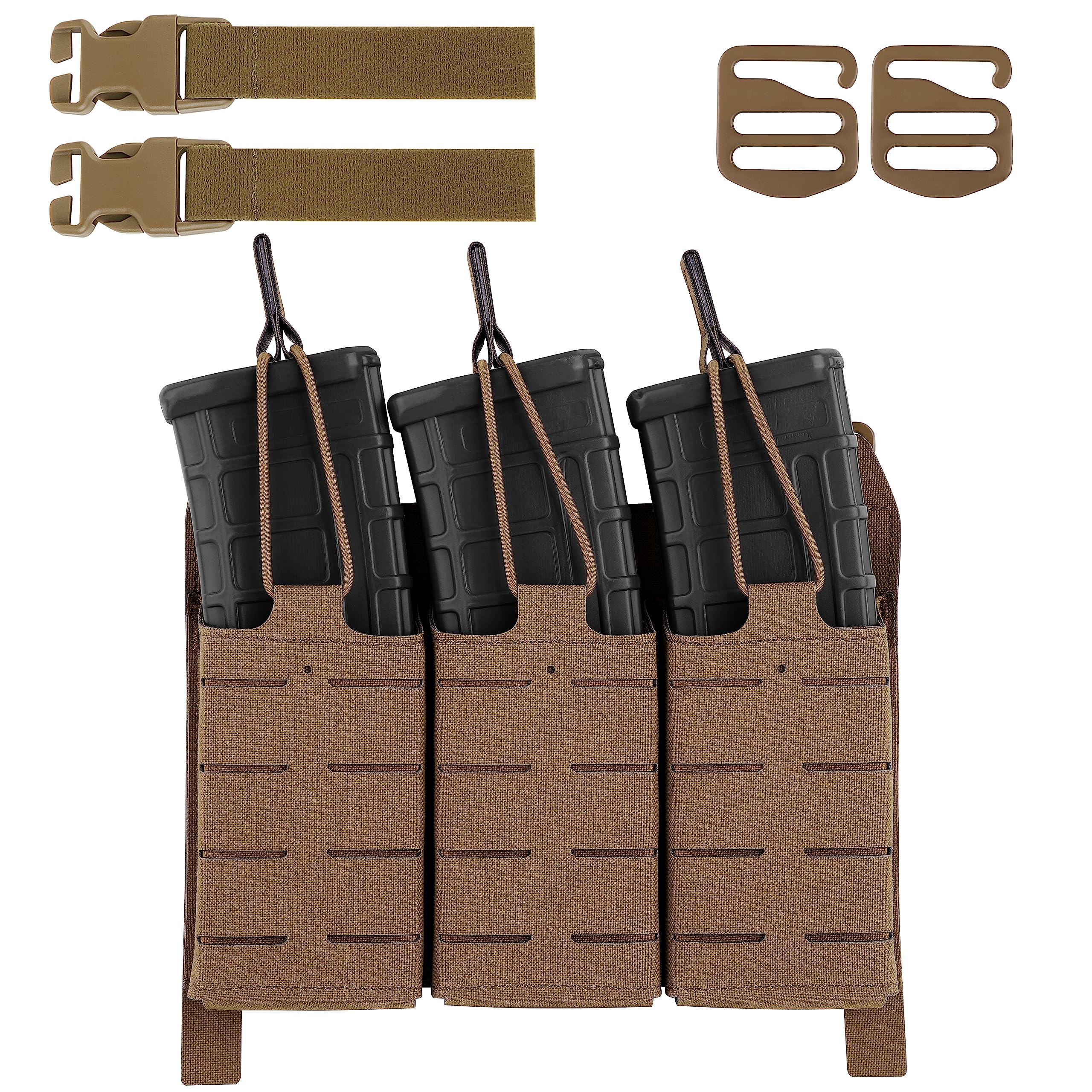 PETAC GEAR Tactical Triple 556 Magazine Pouch with Kydex Insert,KTAR AR ...