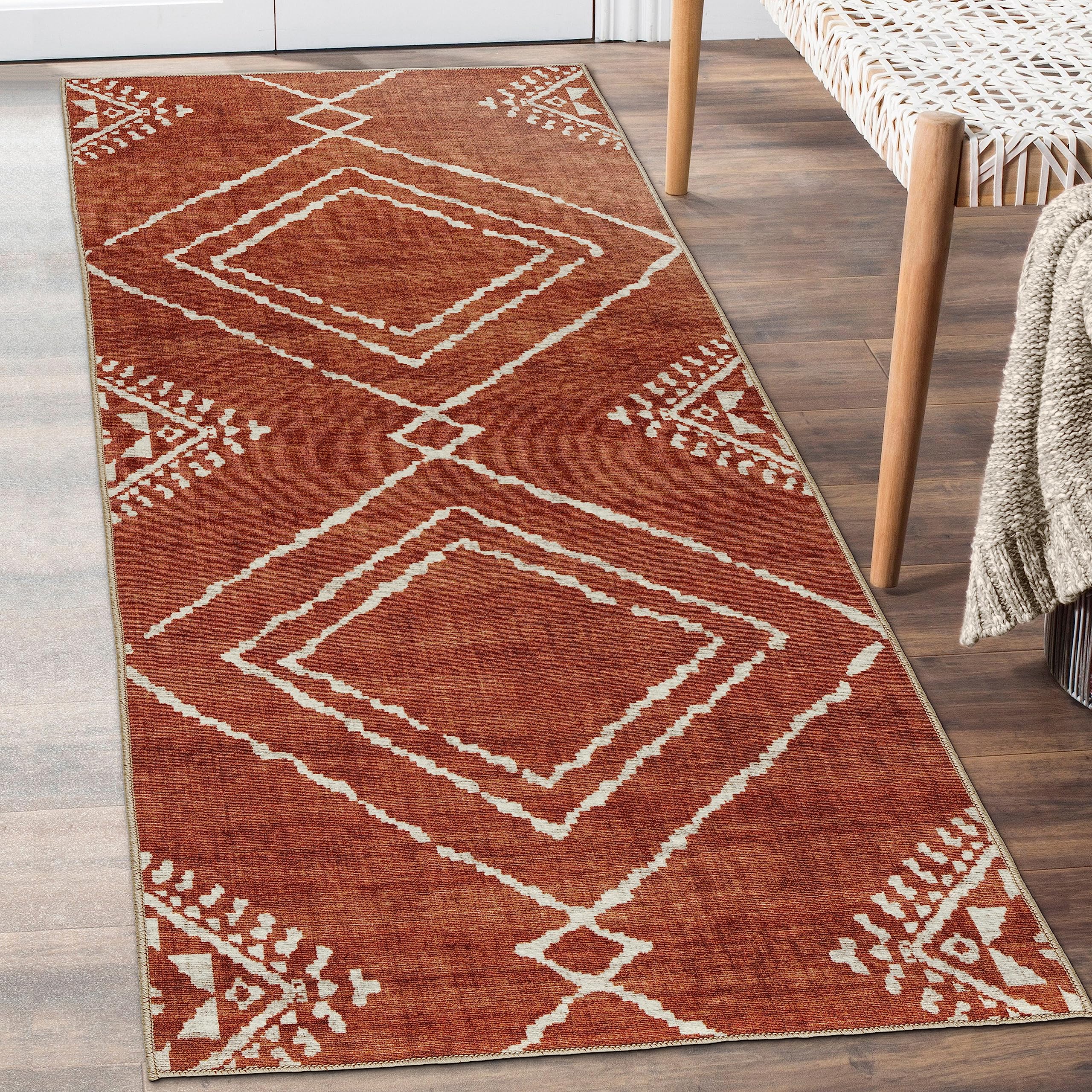 ReaLife Machine Washable Area Rug Runner - Living Room Bedroom Bathroom ...