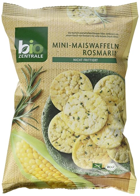 biozentrale Mini-Maiswaffeln Rosmarin, 5er Pack (5x 50 g): Amazon.de ...