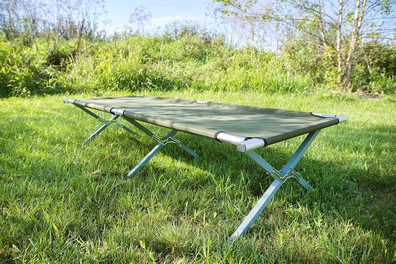 VIVO Camping Cot Military Style Cot Portable Fold Up Bed Carrying Bag