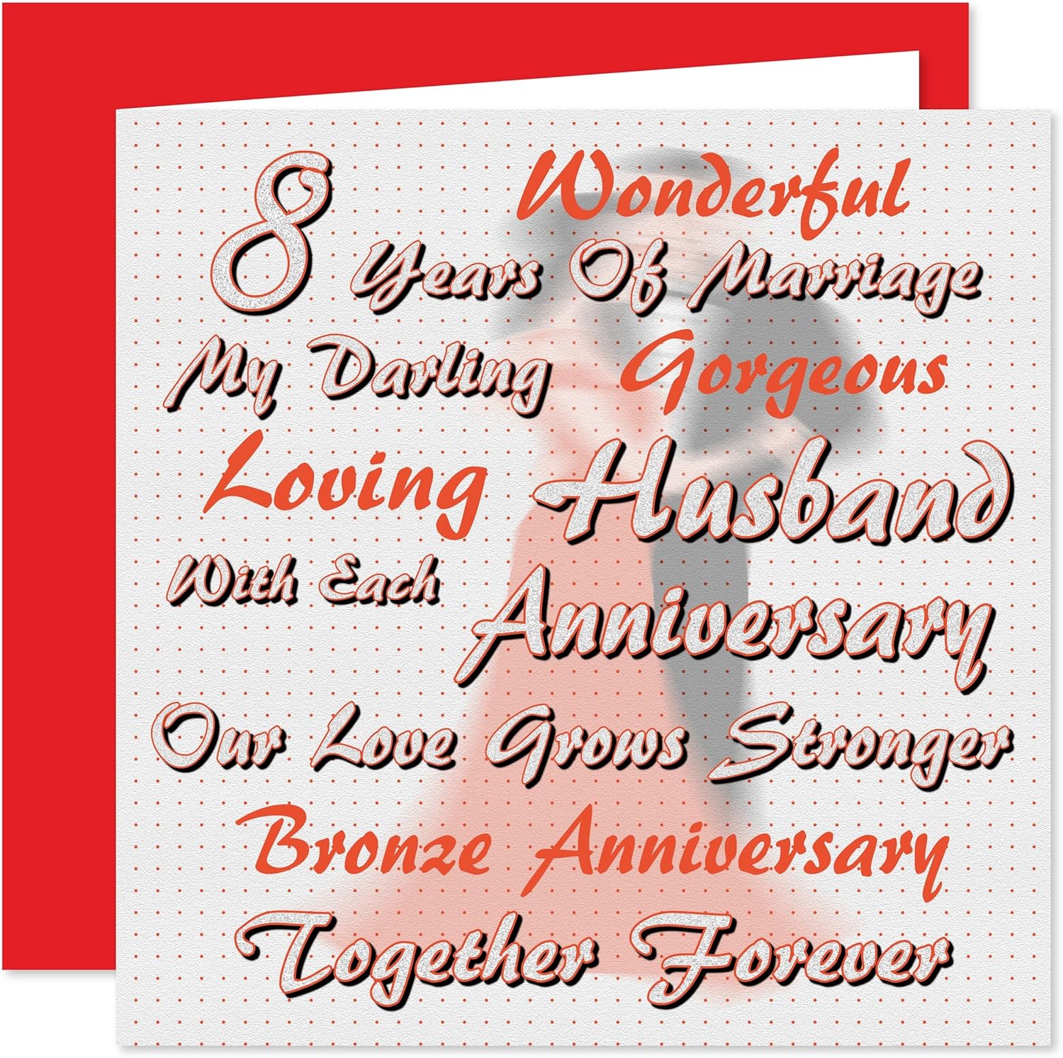 My Husband 8th Wedding Anniversary Card On Our Bronze Anniversary I 