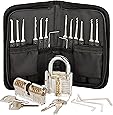 Premium Lockpicking Set Lock Pick Tools 25-Piece Kit 2 Clear Locks In 2 ...