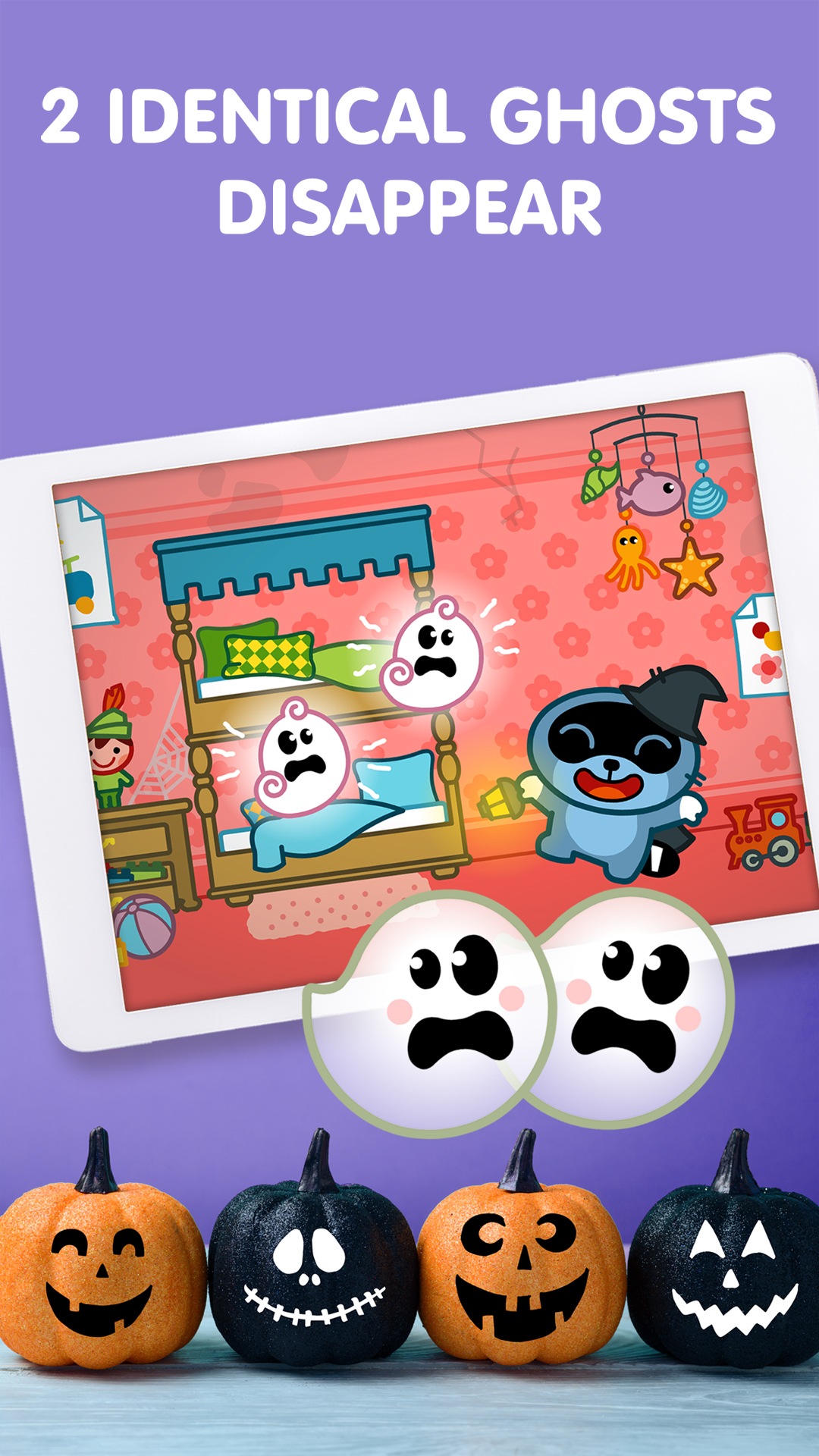 Pango Halloween Memory - spooky ghost matching game for kids 3-8 years ...