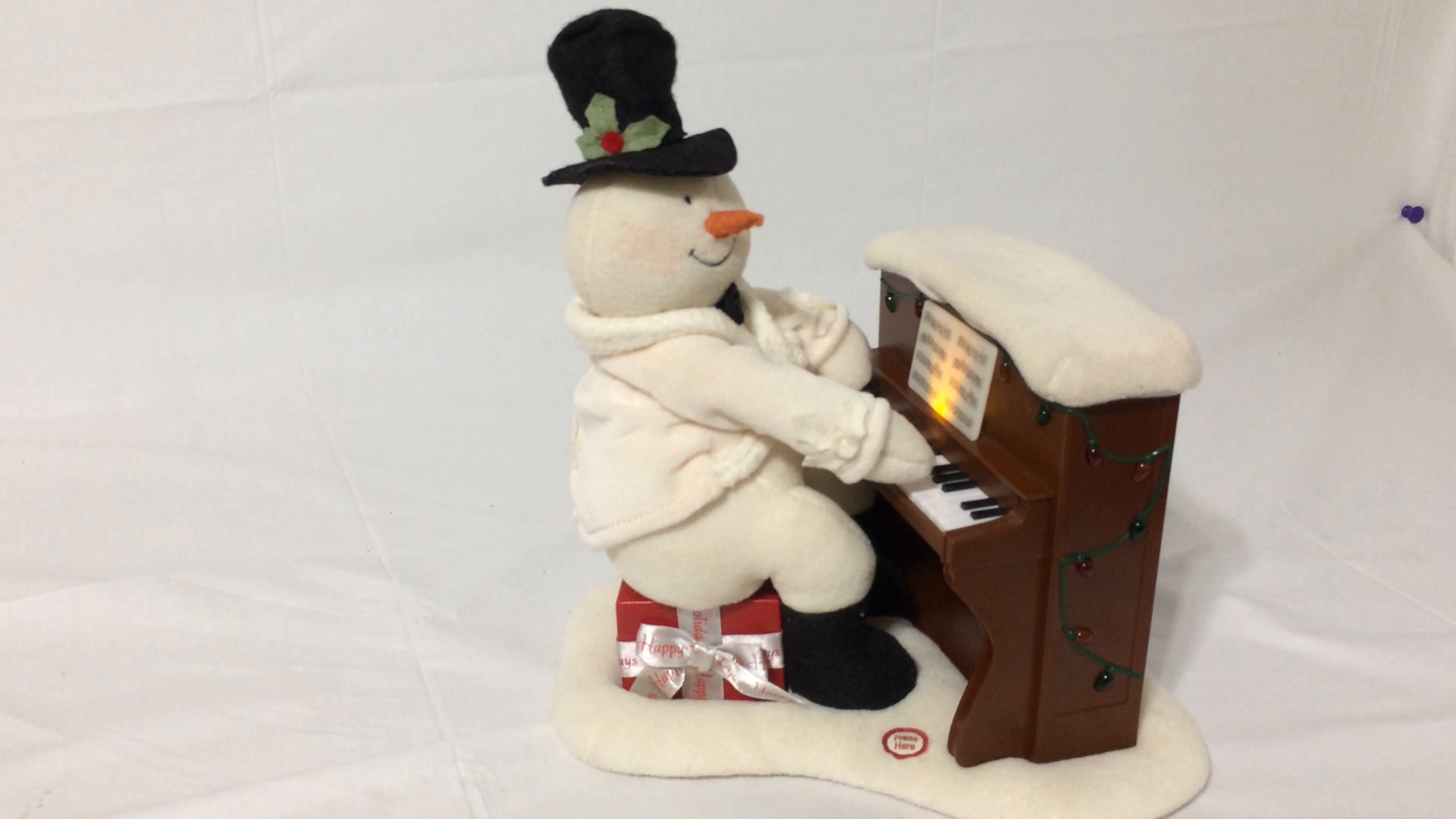Watch Hallmark 2005 Piano Playing Snowman Techno Plush Animated Singing ...