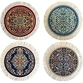 Amazon.com | Carpet Coasters, Set of 4 Turkish Rug Style Table Drink ...