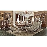 Amazon.com - Inland Empire Furniture Jordan Brown Cherry Solid Wood 7 Piece Double Pedestal ...