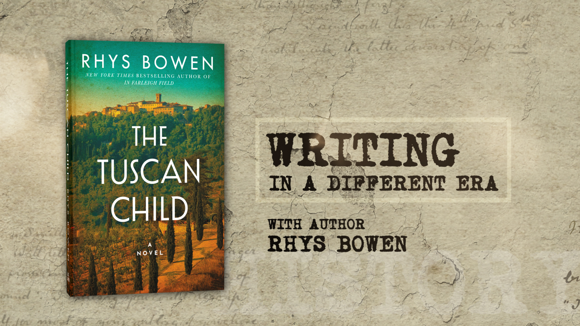 Watch Writing In A Different Era | Author Rhys Bowen on Amazon Live