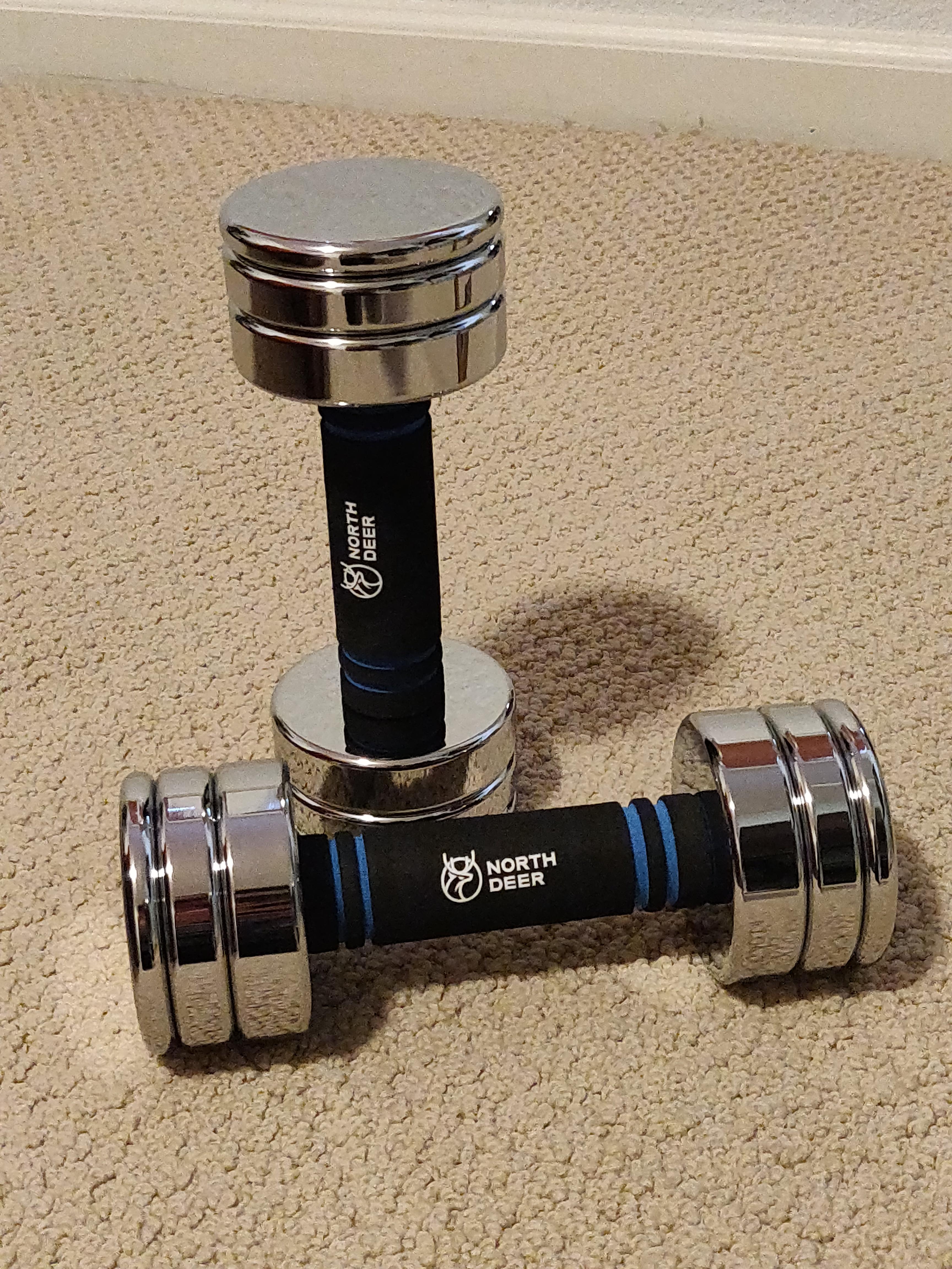 $30/mo - Finance Northdeer Steel Dumbbells Ultracompact & Adjustable ...