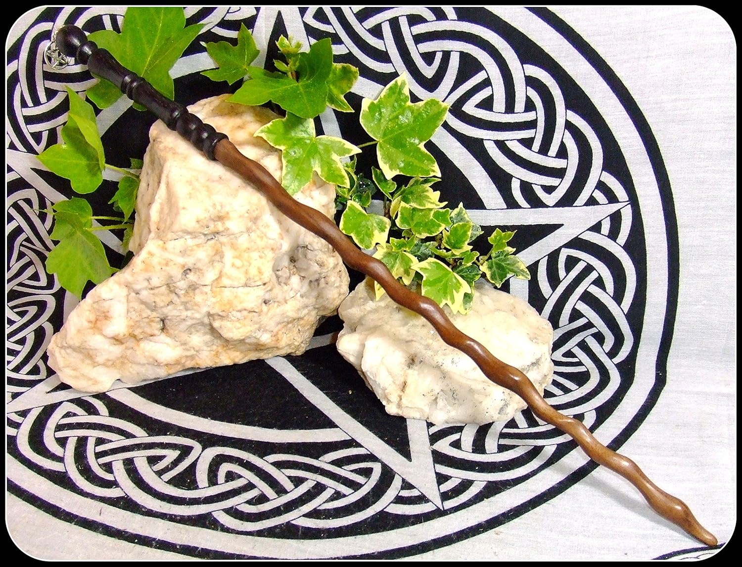 Amazon.com: Wooden Spiral Ritual Wand 16" handcrafted in Irish Bog Oak ...