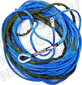 Amazon.com: Custom Splice 5/16 AmSteel Blue 150' Synthetic Winch Rope ...
