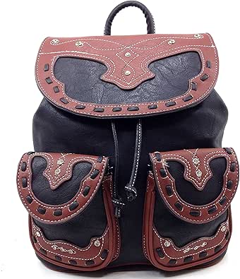 Justin West Trendy Western Rhinestone Leather Conceal Carry Top Handle ...