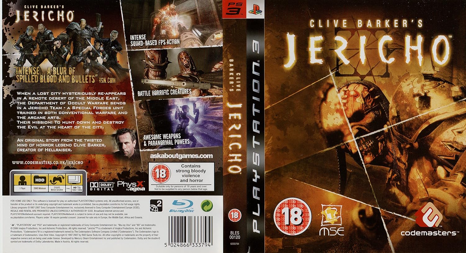 Clive Barker's Jericho (Sony PS3) [Import UK]: Amazon.de: Games