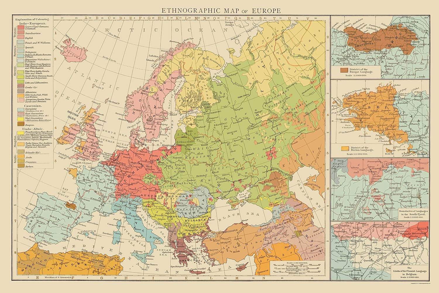 Old Map Of Europe