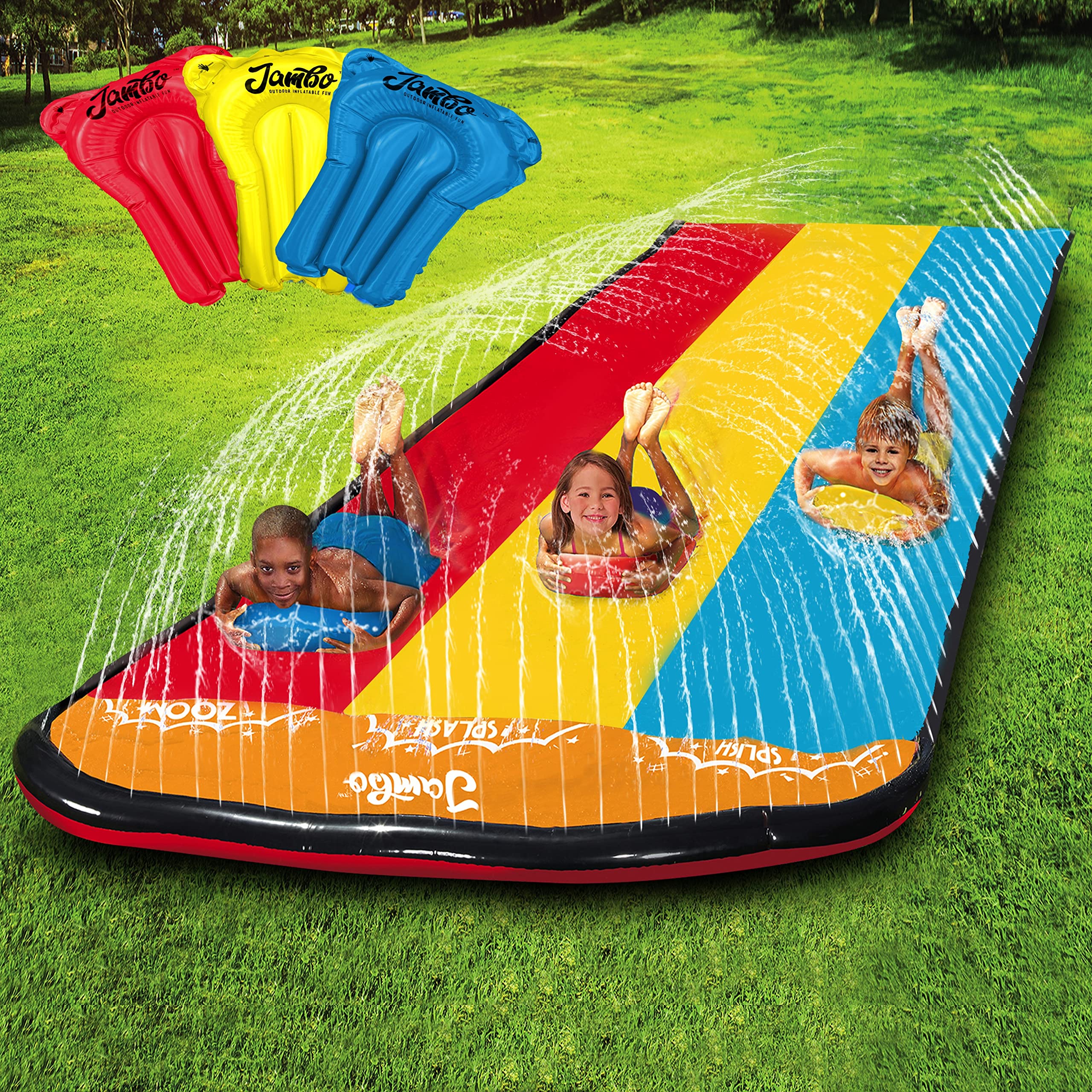 Mua Jambo Premium Slip Splash and Slide with Bodyboards Multi Lane ...
