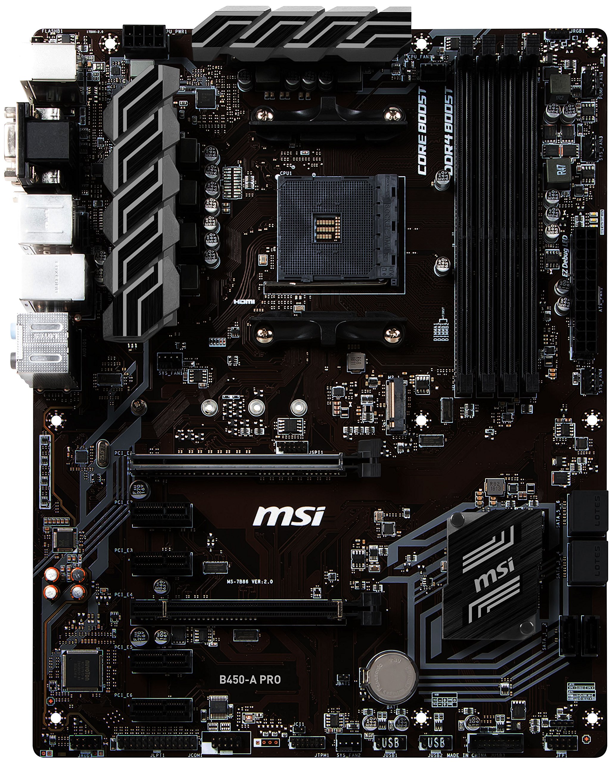 MSI ProSeries AMD Ryzen 1st And 2nd Gen AM4 M.2 USB 3 DDR4 D-SUB DVI ...