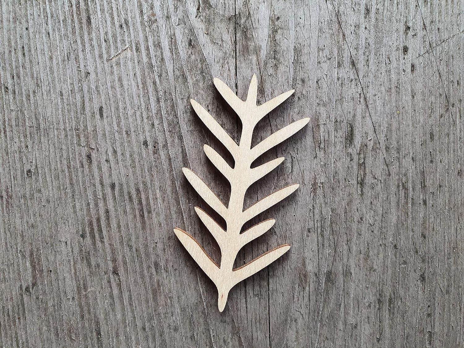 Amazon.com: Unfinished wood shapes - Pine bough shape, Pine tree leaf ...