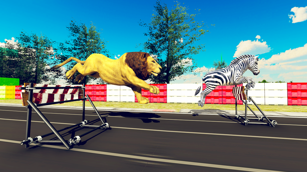Wild Animals Stunt Racing Simulator: Zoo Derby Race Game For Kids ...