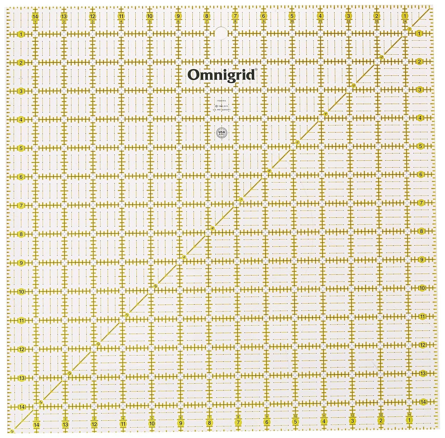 Prym 15 x 15-inch Universal Ruler with inch Scale: Amazon.co.uk ...