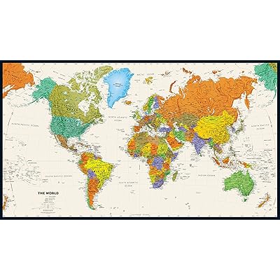 Contemporary Colorful World Map 2016 Edition Tyvek Philippines | Ubuy