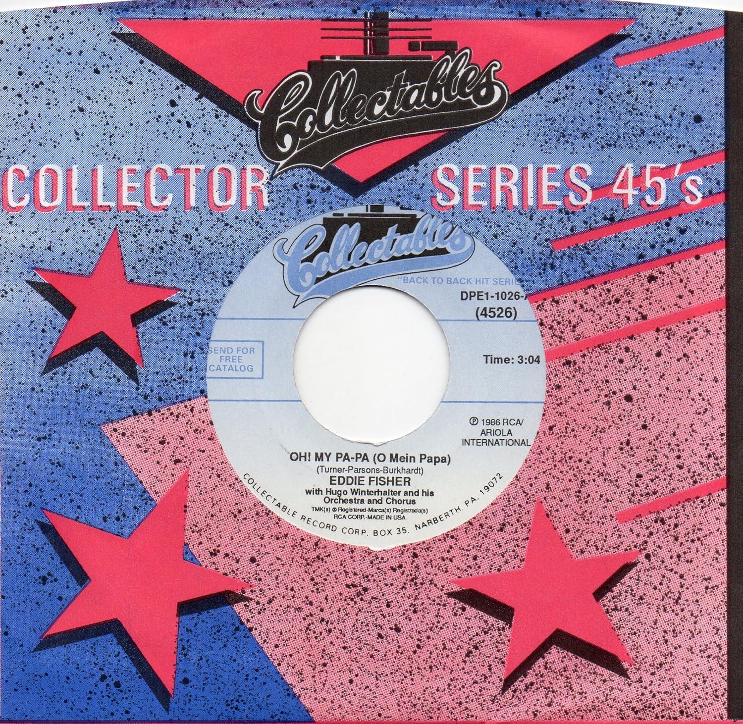 EDDIE FISHER - OH! MY PA-PA (O MEIN PAPA) / ANYTIME (45/7") - Amazon ...