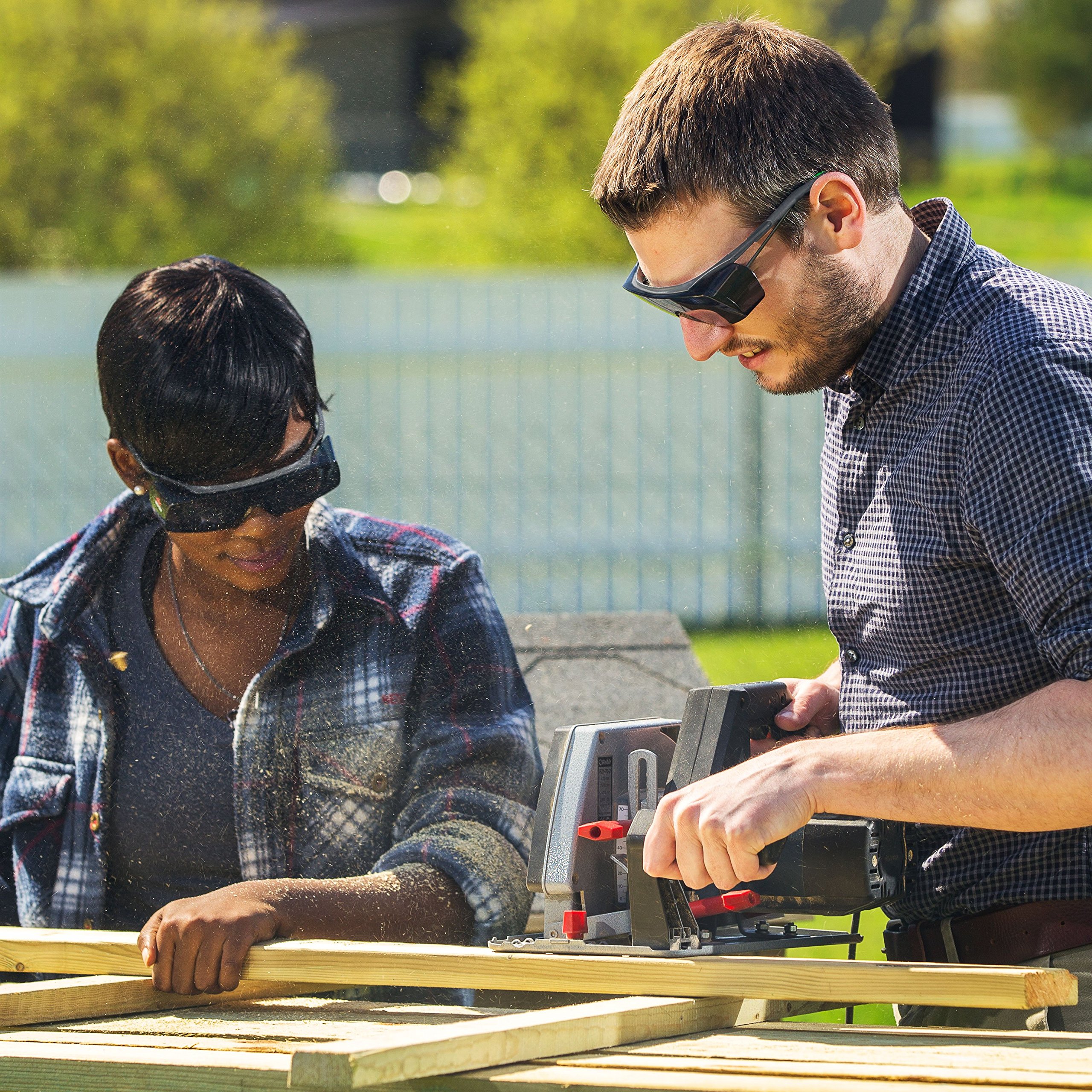 NoCry Tinted Over-Spec Safety Glasses - with Anti-Scratch Wraparound ...