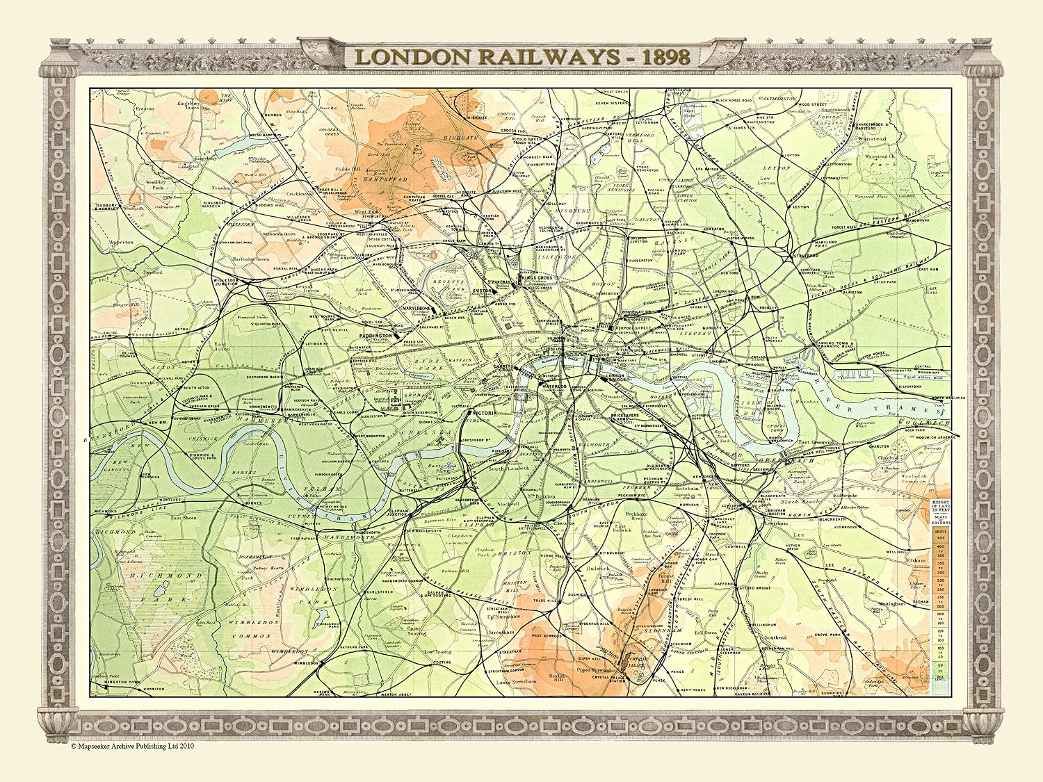 1000 Piece Jigsaw Puzzle – Railway Map of London 1898 – BigaMart
