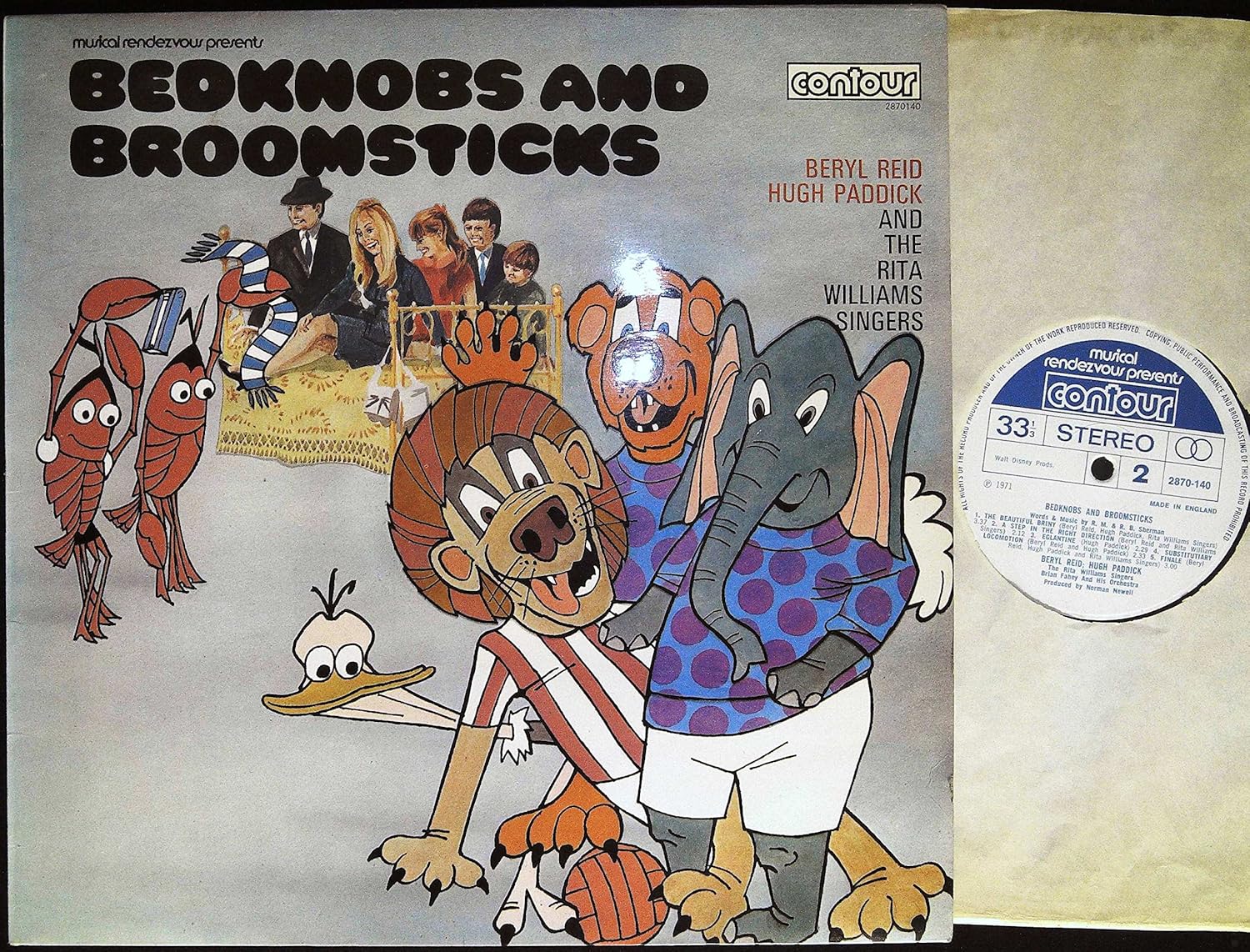 BEDKNOBS AND BROOMSTICKS VINYL LP 1971 BERYL REID/HUGH PADDICK: Amazon ...