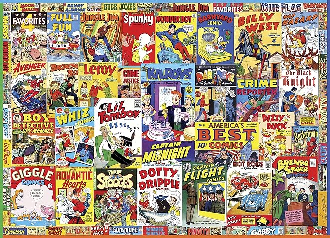 Retro Comic Books 1000 Piece Jigsaw Puzzle JUST RELEASED: Amazon.co.uk ...