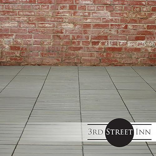 Wood Interlocking Patio Pavers 27 Pieces Acacia Wood Interlocking