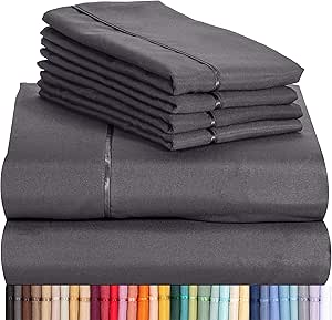 LuxClub 6 PC Sheet Set Bamboo Sheets Deep Pockets 18" Eco Friendly ...