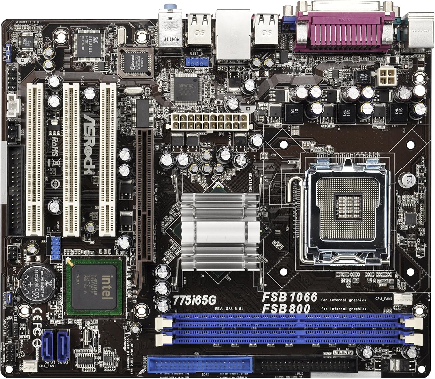 Asrock 775I65G R3.0 Mainboard Sockel LGA 775: Amazon.de: Computer & Zubehör