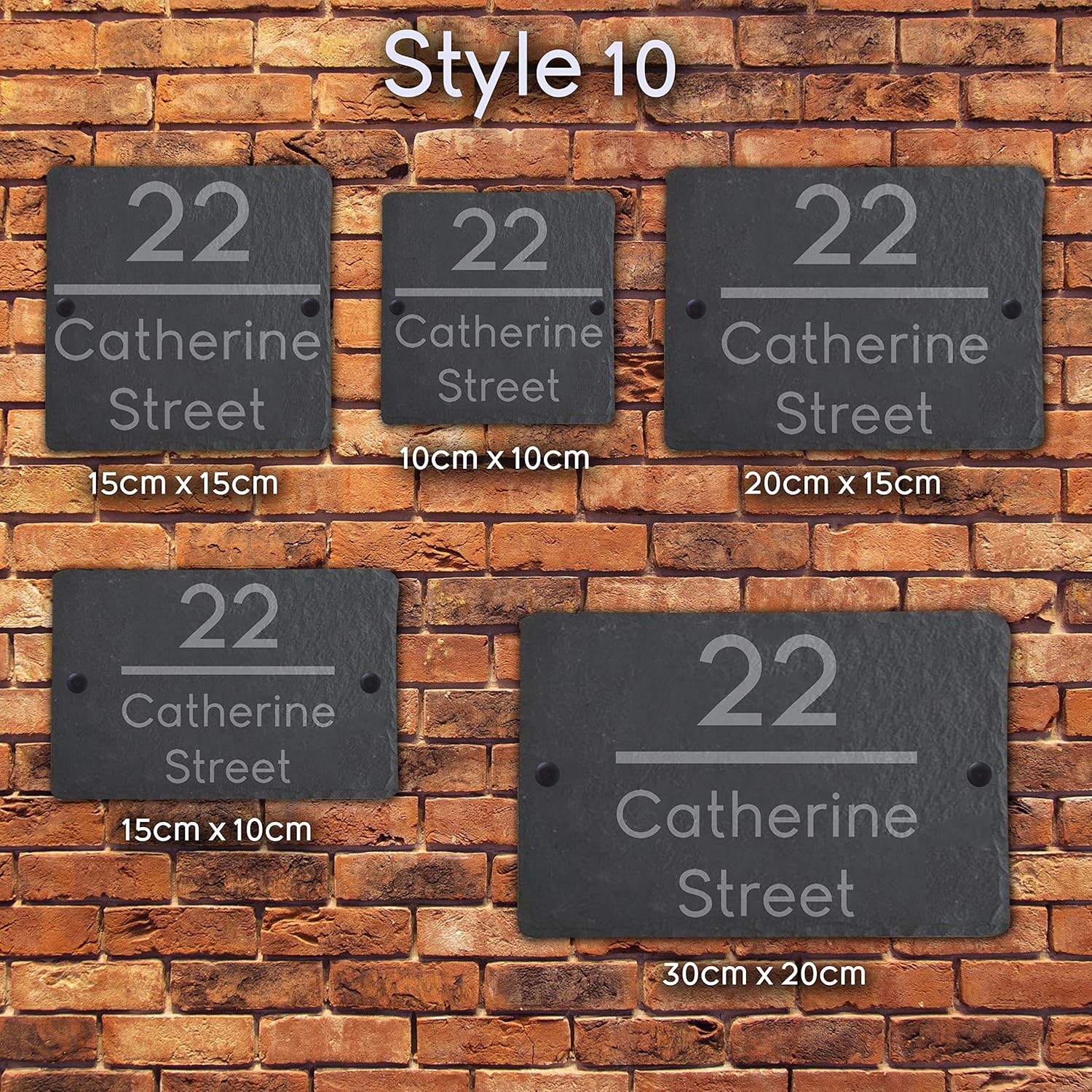 Active Window Films Rustic Natural Slate House Gate Sign Plaque Door ...