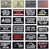 Amazon.com: YLY Tactical Morale Embroidered Patch - 20pcs Military Funny Slogan Hook and Loop ...