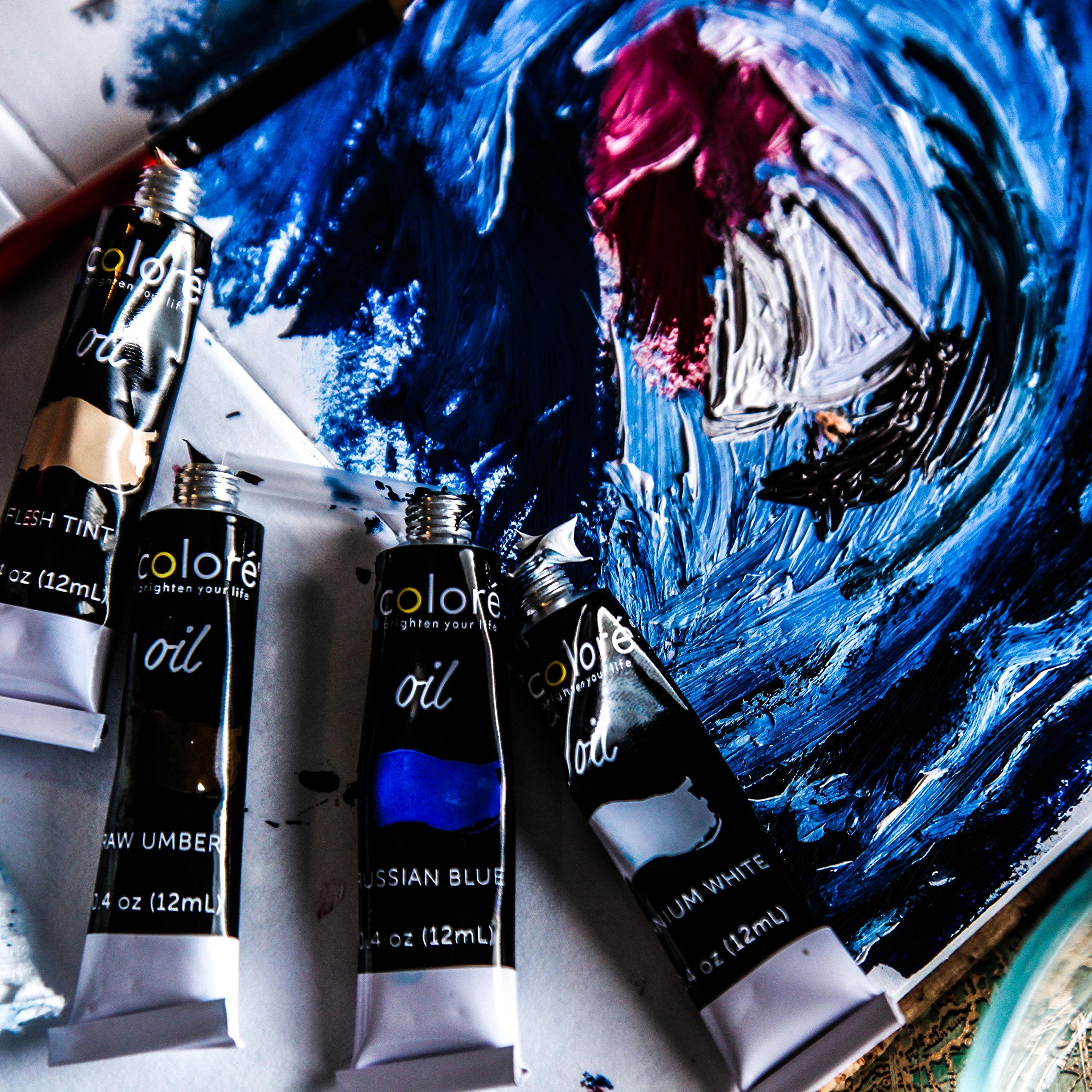 Colore Oil Paint Set – Perfect for Use On Landscape and Portrait Canvas ...