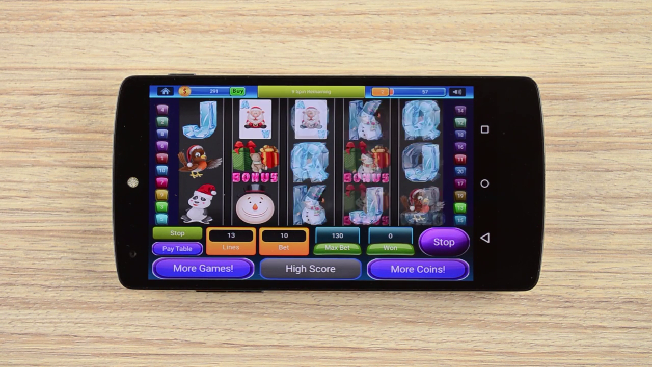 A Santa Paws Video Slots Polar Bear Machines - Vegas furry animals ...