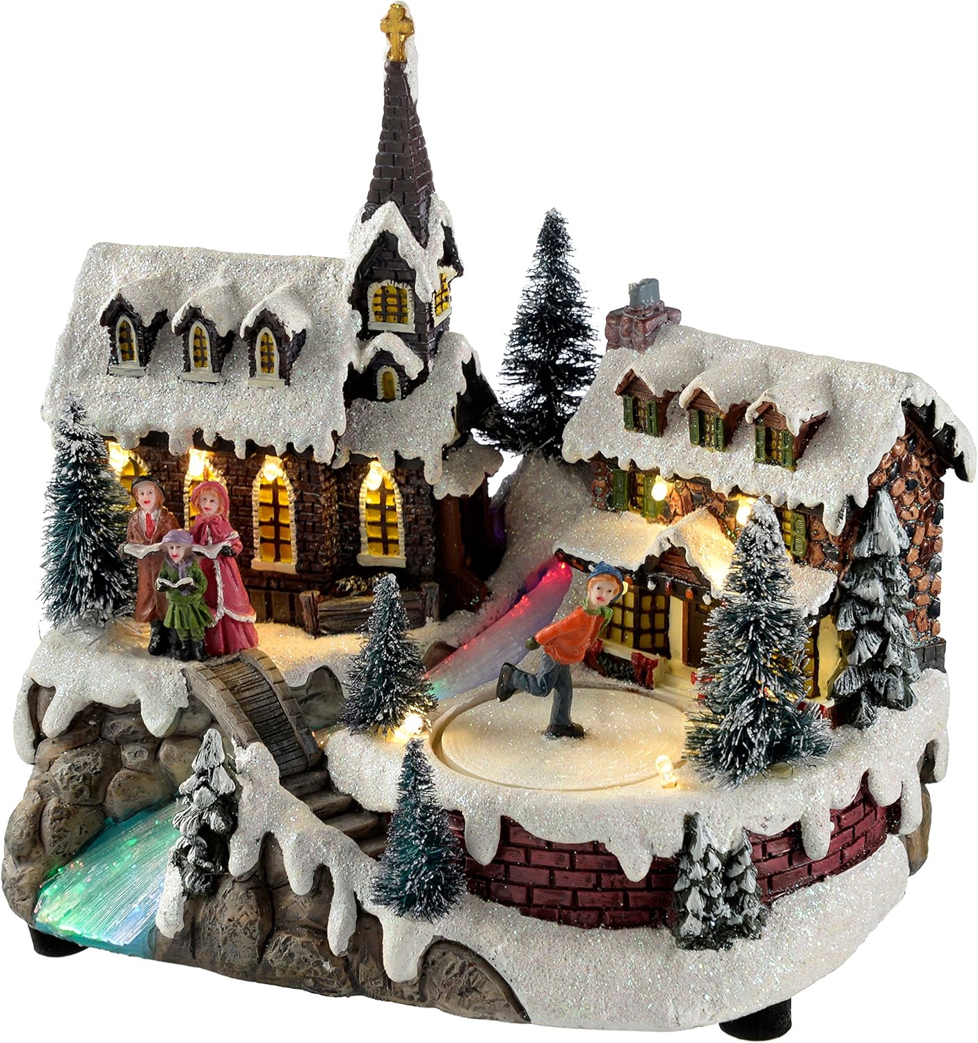 WeRChristmas Pre-Lit LED Musical Animated Christmas Village Scene ...