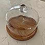 Amazon.com | Libbey Acaciawood Flat Round Wood Server Cake Stand with ...