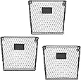 Amazon.com: Set of 3 Wall Mounted Rustic Black Metal Wire Mail Sorter ...