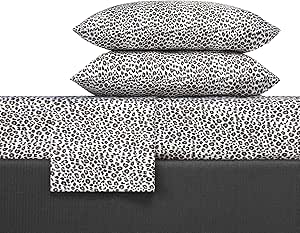 Amazon.com: Betsey Johnson Betseys Leopard Satin Sheet Set, King : Home ...