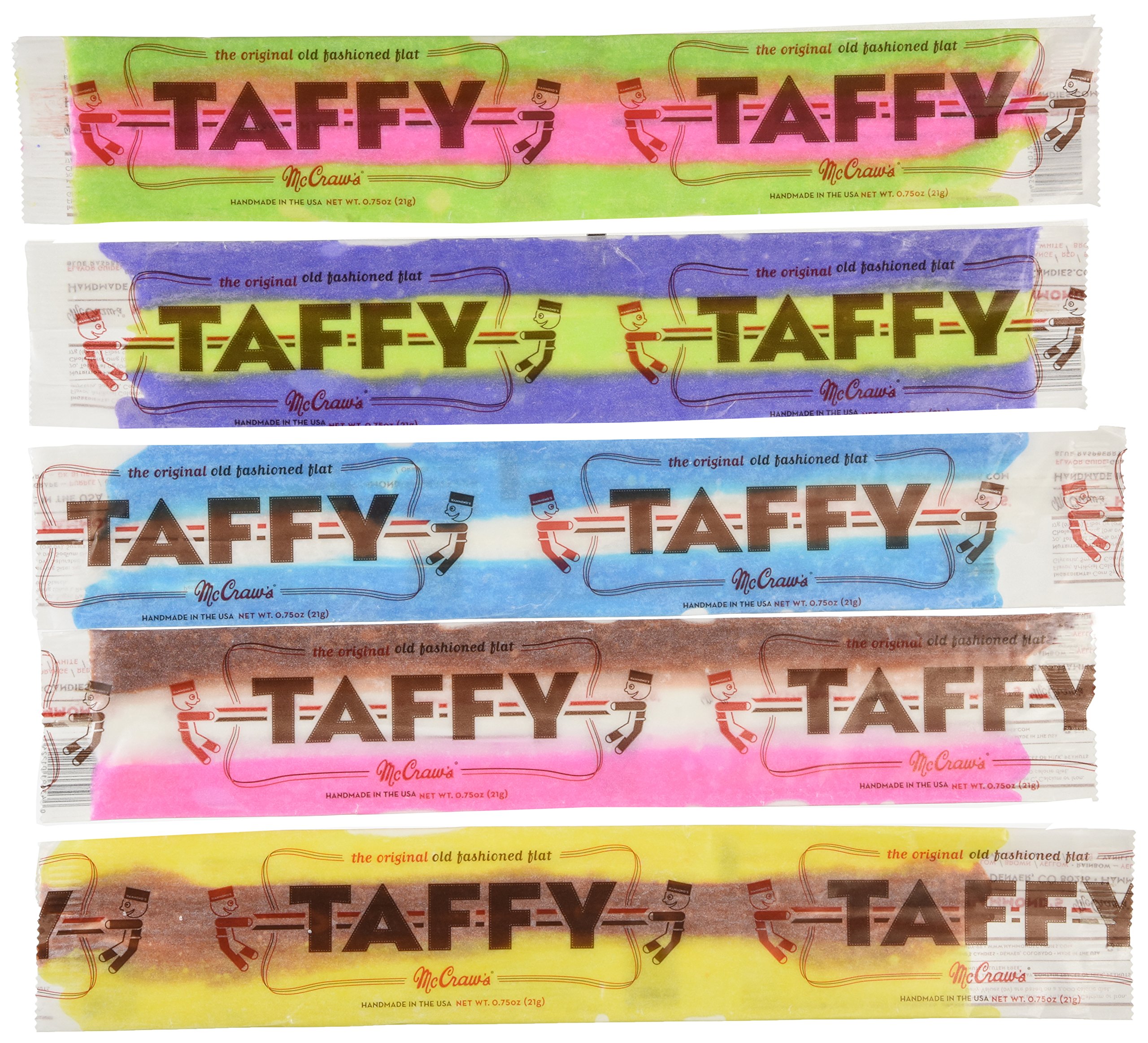 Amazon.com : McCraws Giant Taffy, 24 count : Taffy Candy : Grocery ...
