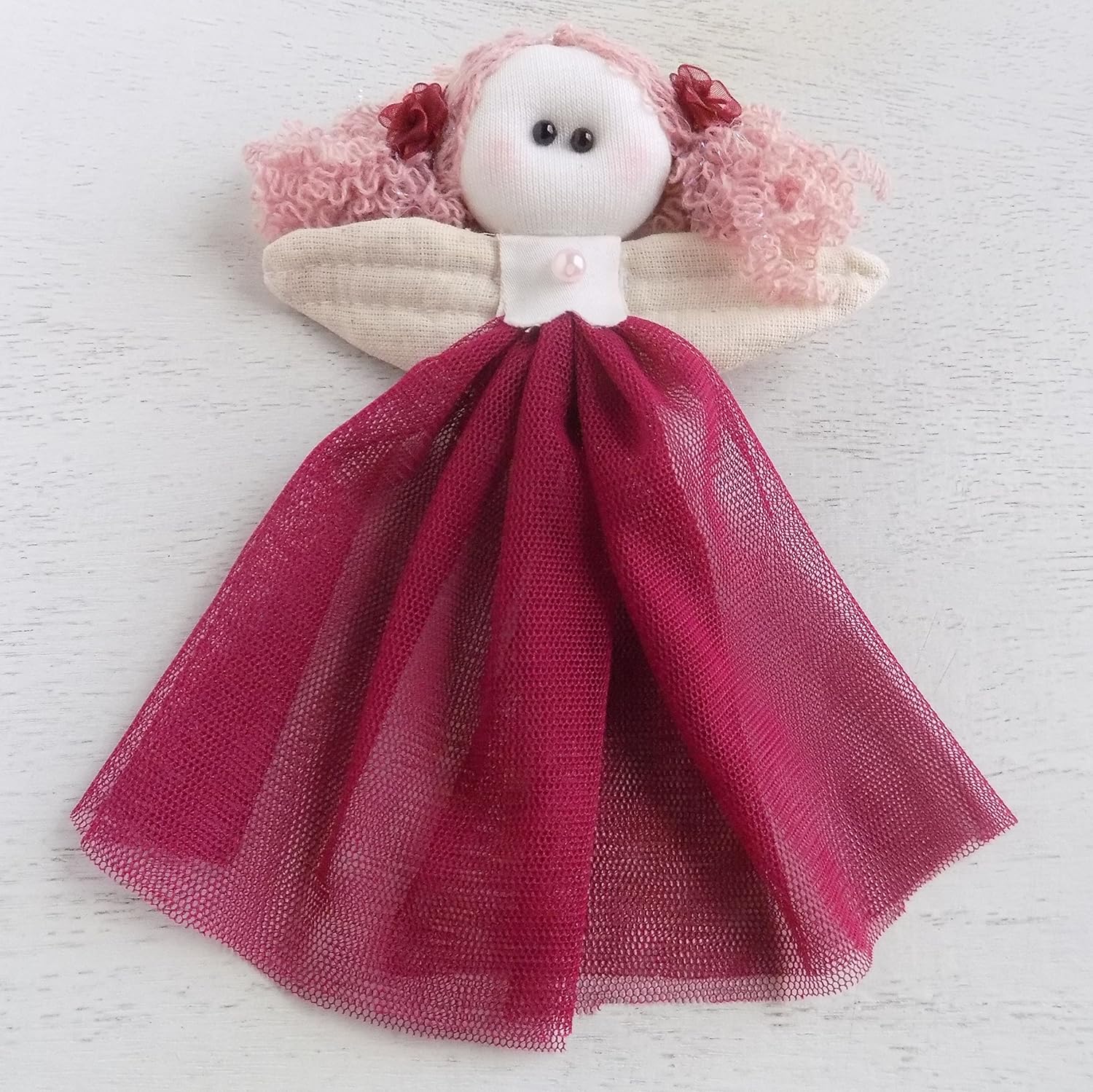 Amazon.com: Fabric Angel Ornament, Fabric Fairy Ornament, Fabric Angel ...