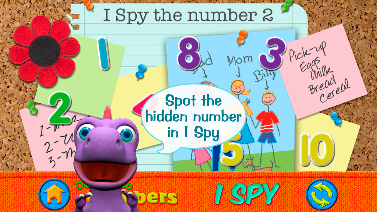 Numbers with Dally Dino HD - Preschool Kids Learn Counting with Flashcards, I Spy, Sort It ...