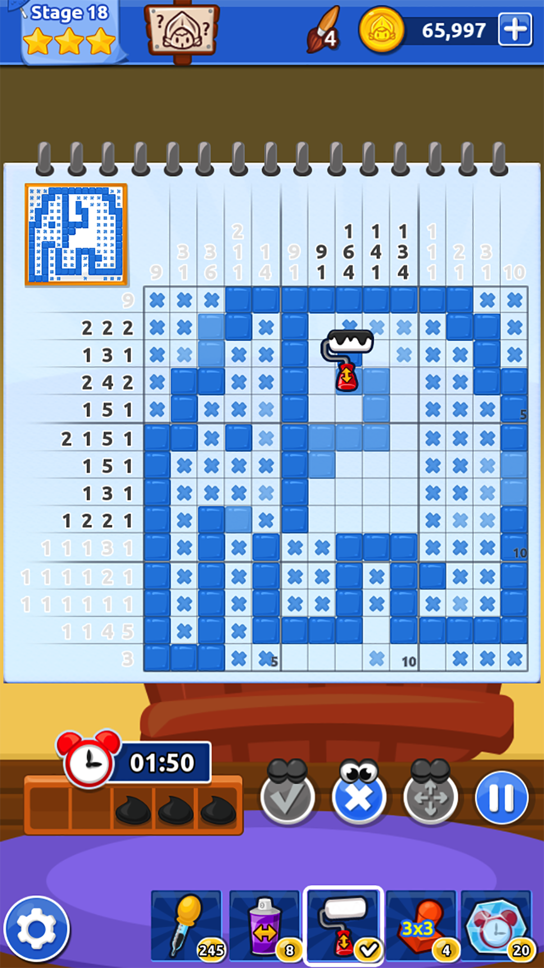 The Magic Brush - Picross, Nonograms Puzzle Free Game:Amazon.co.uk ...