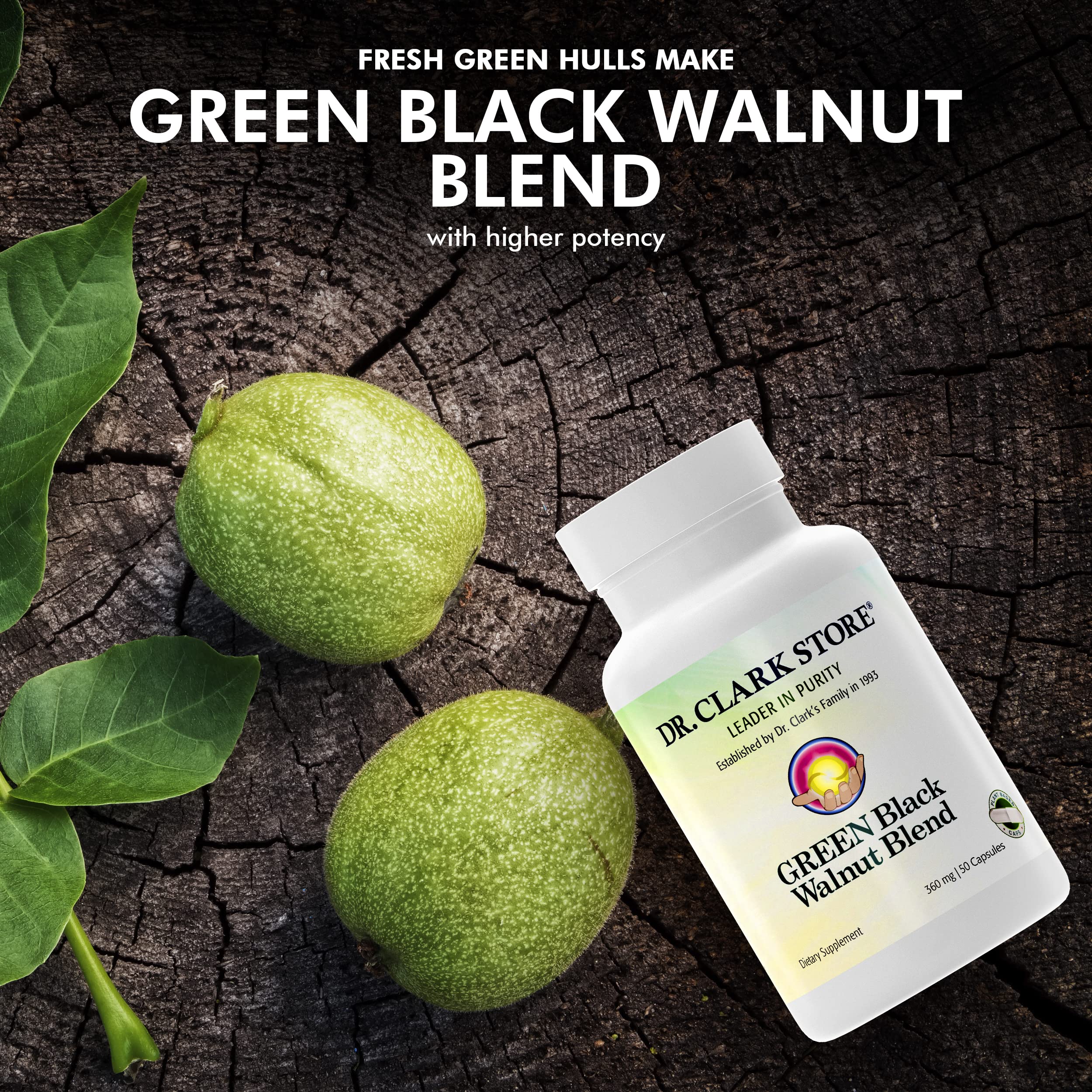 Dr Clark Green Black Walnut Blend - Freeze Dried Hull Dietary ...