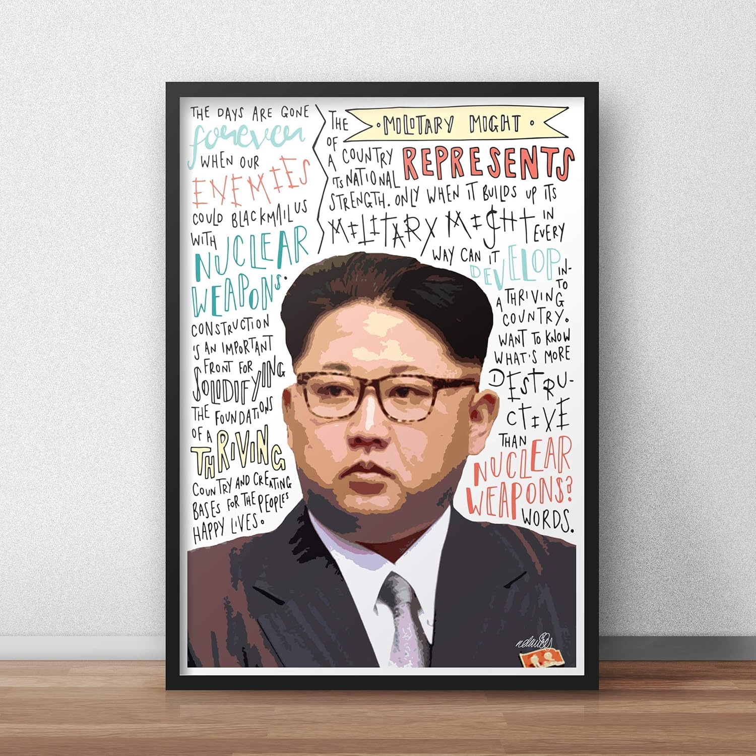 Kim Jong-Un INSPIRED Poster/Print: Amazon.co.uk: Handmade